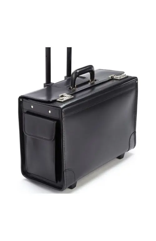 KORCHMAR Litigator Leather Wheeled Catalog Case